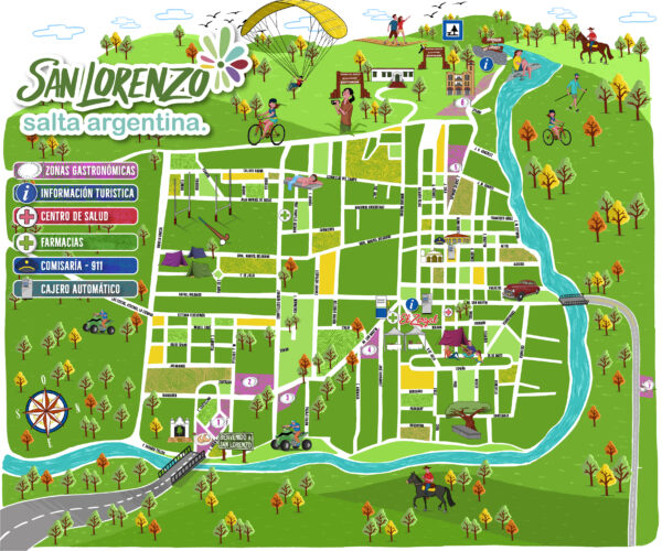 mapa turístico de san lorenzo – Turismo